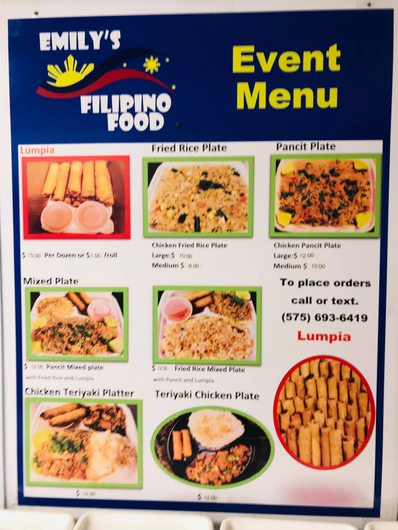 Emily’s Filipino Food Truck - Clovis, New Mexico | AllCityMenu.com